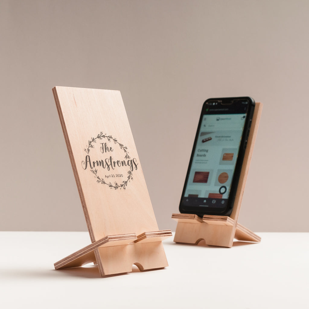 Personalized Phone Holder - Cyanowood